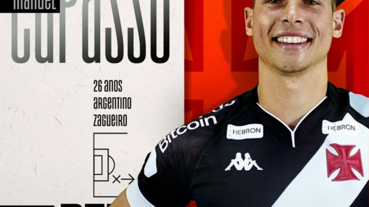 Vasco anuncia a contratação do zagueiro Manuel Capasso